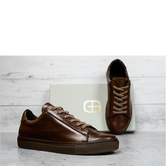 G. BROWN | Shoes | New G Brown Mens Court Sneaker In Brown Leather ...